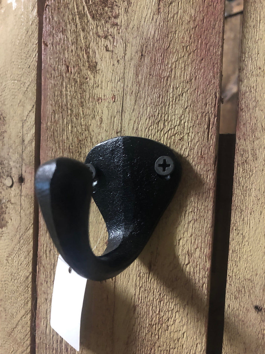 Low profile wrought iron hook – Star Hollow Candle Company